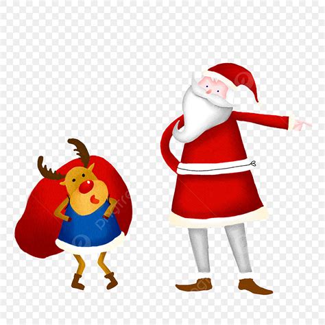 산타 일러스트 레이터 귀여운 엘크 빨간 크리스마스 모자 예쁜 예쁜 산타 귀여운 엘크 그림 Png 일러스트 및 Psd 이미지 무료 다운로드 Pngtree