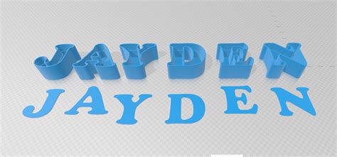 Stl File Name Jayden J A Y D E N In Capital Letters 🎉・3d Printer Model To Download・cults