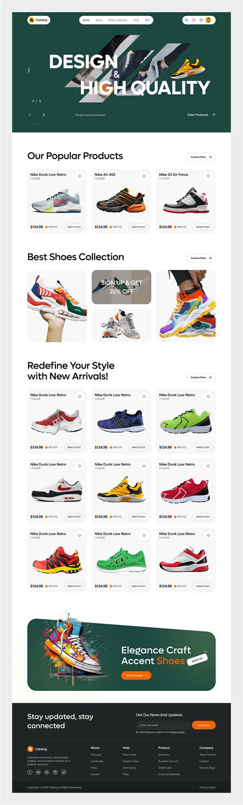 Shoes E Commerce Website Design Behance
