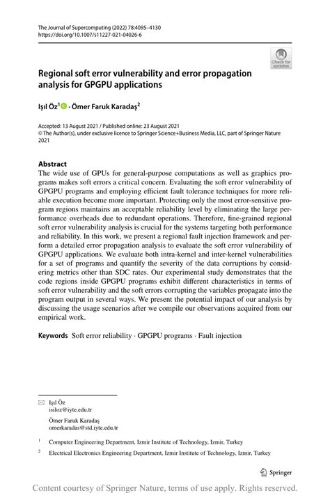 Regional Soft Error Vulnerability And Error Propagation Analysis For