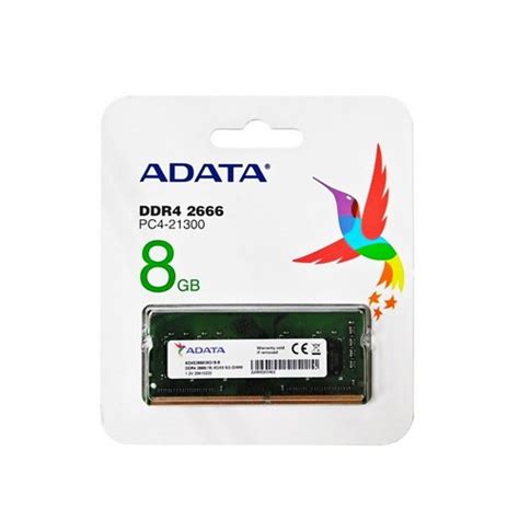 Adata แรม 8gb Ram รุ่น Ddr4 2666 Mhz Ram For Notebook Ad4 S26668g19 Rgn