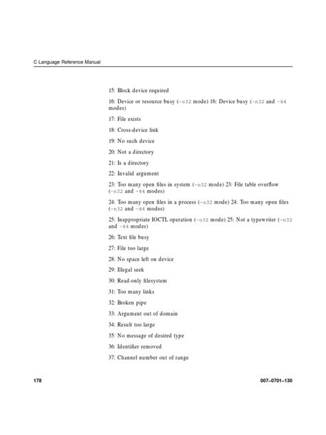 C Language Reference Manual Pdf