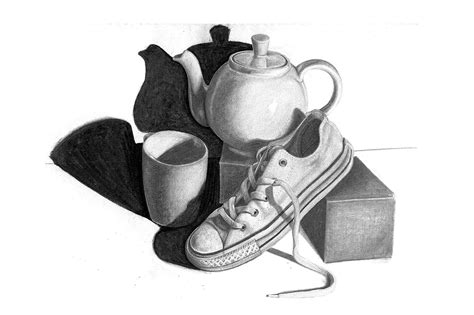 Still Life Drawing Of Objects