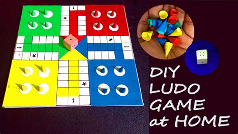 Homemade Ludo Board How To Make A Ludo Game At Home Diy Ludo Board Diy Tokens Diy Dice