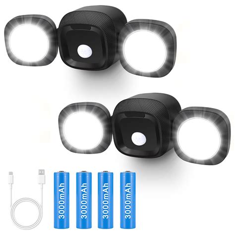 Battery Operated Motion Sensor Outdoor Lights Rechargeable Battery