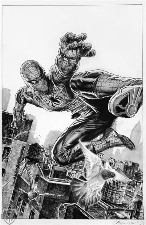 Spider Man By Lee Bermejo Comicart Spiderman Art Black And White