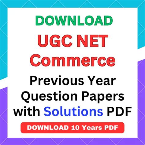 UGC NET Commerce Previous Year Question Papers With Solution