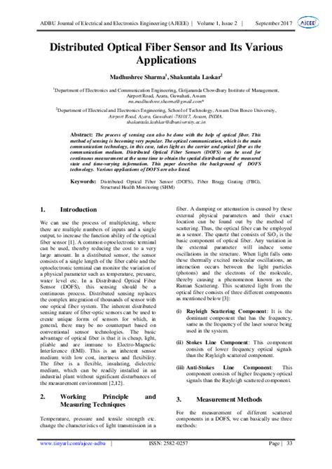 pdf distributed optical fiber sensor and its various applications