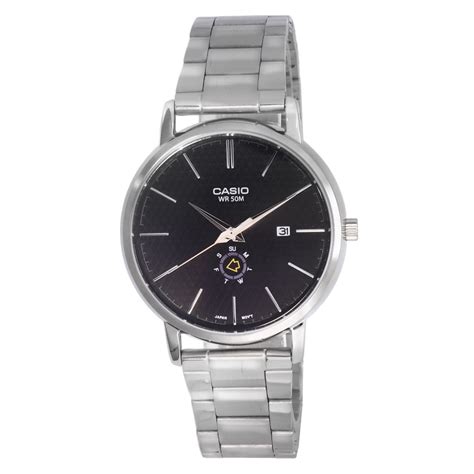 Casio Analog Stainless Steel Black Dial Quartz Mtp B125d 1a Mtpb125d 1 Mens Watch Shopee Singapore