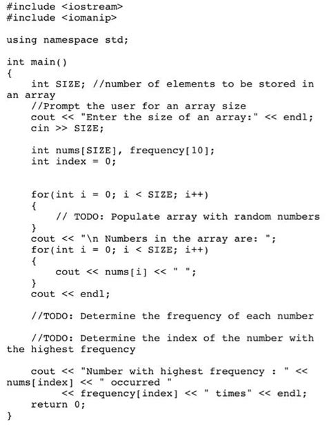 Solved The Program Should Then Define An Array Called Nums Chegg