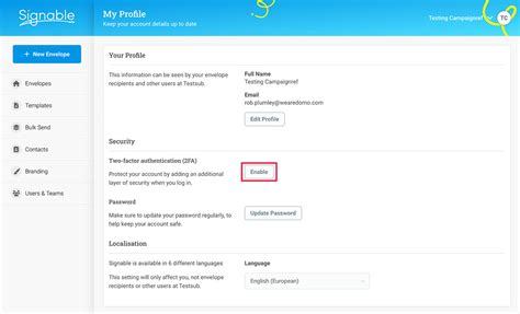 What Is 2fa How Do I Enabledisable It Signable Help Centre