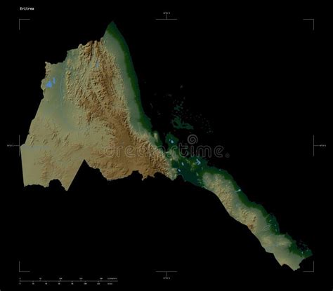 Eritrea Shape On Black Physical Stock Illustration Illustration Of Distance Outline 301620083