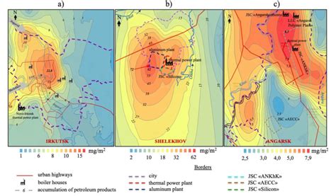 Schematic map of distribution of accumulation levels μg m of PP Download Scientific