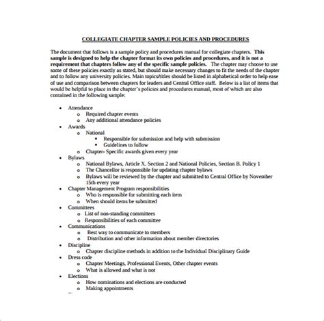 28 Policy And Procedure Templates Free Word Pdf Download Examples