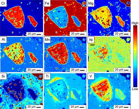 Multi Element Wds Eds Mapping Of A Porous Chromian Spinel Relict In