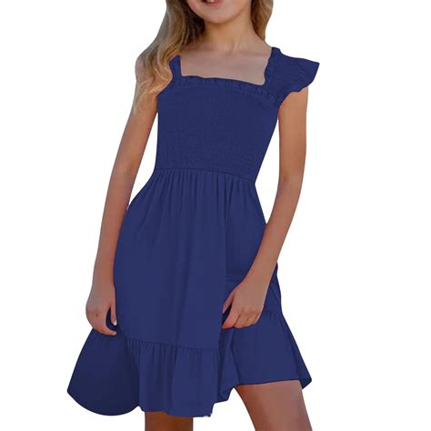 Gelikeya Milkmaid Dress For Girls Flutter Sleeve Square Neck Midi Dress