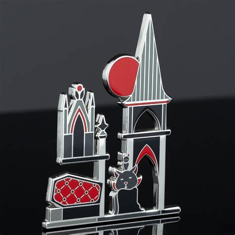 Gothic Metal Enameled Pin Happy And Polly