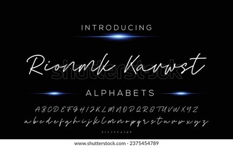 Hand Drawn Typeface Handwritten Script Alphabet Stock Vector Royalty Free 2375454789