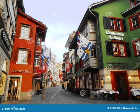 Street In Zurich Switzerland Editorial Photo Image Of City