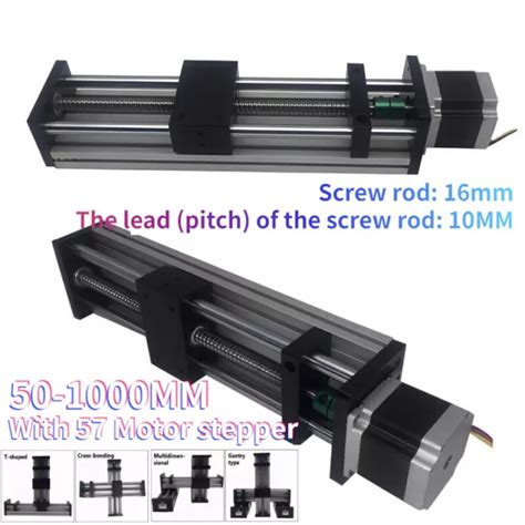 CNC LINEAR GUIDE Slide Actuator Stepper Stage New Stroke Rail Motion W Motor