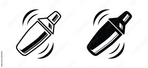 Cocktail Shaker Icon Vector Bartender At The Bar Shaking Beer Wine Cocktail Martini Alcohol