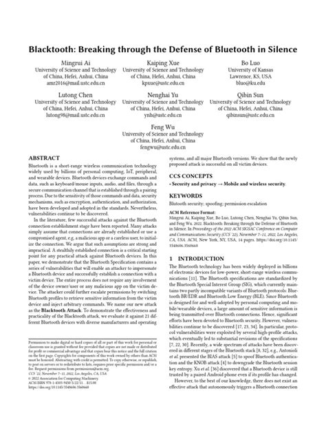 Ai Whitepaper Blacktooth Breaking Through The Defense Of Bluetooth In