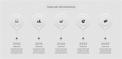 Premium Vector Modern White Timeline Infographic