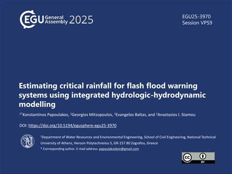 Pdf Estimating Critical Rainfall For Flash Flood Warning Systems