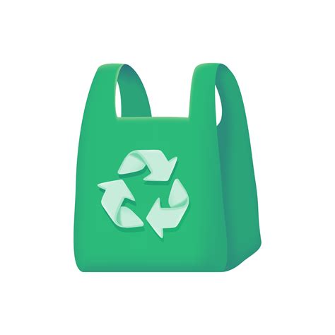 Green Recycled Plastic Bags The Concept Of Using Plastic Substitute