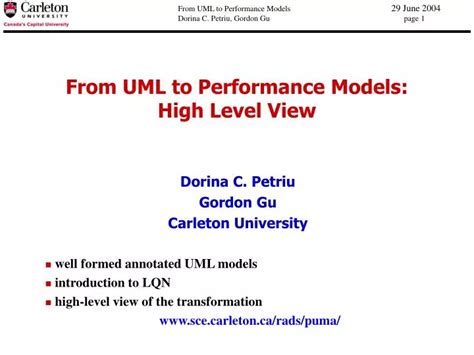 Ppt From Uml To Performance Models High Level View Powerpoint Presentation Id 4641640