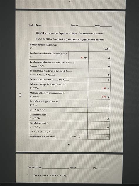 Solved Student Name Section Date Report On Laboratory