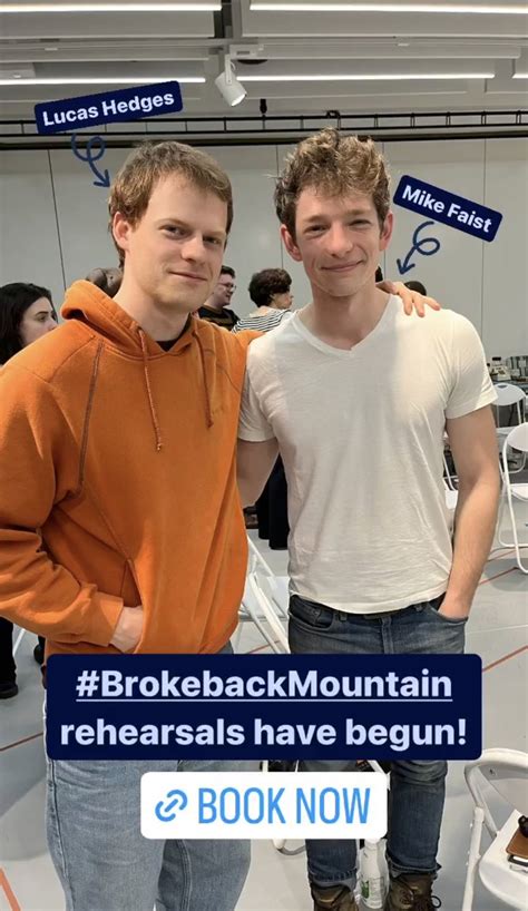 Lucas Hedges And Mike Faist During Rehearsals For The Upcoming