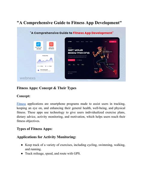 A Comprehensive Guide To Fitness App Development Pdf