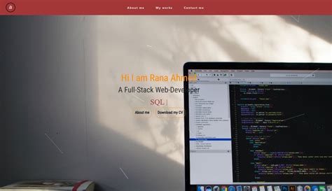 Rana A On Linkedin Portfoliowebsite Webdevelopment Fullstackdeveloper