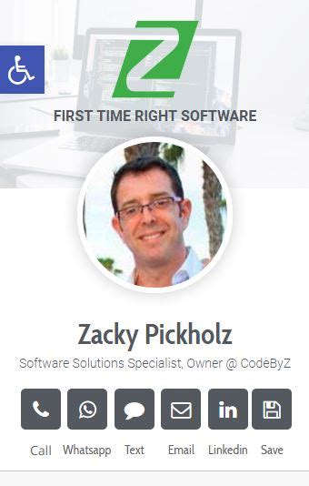 Zacky Pickholz Codebyz Digital Business Card