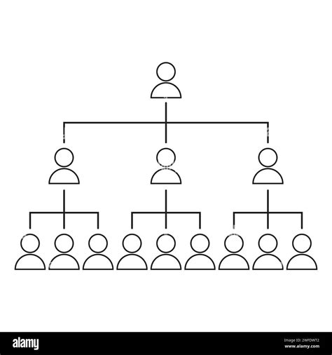 Hierarchy Icon Organization Chart Sign Vector Illustration Eps 10 Stock Image Stock Vector
