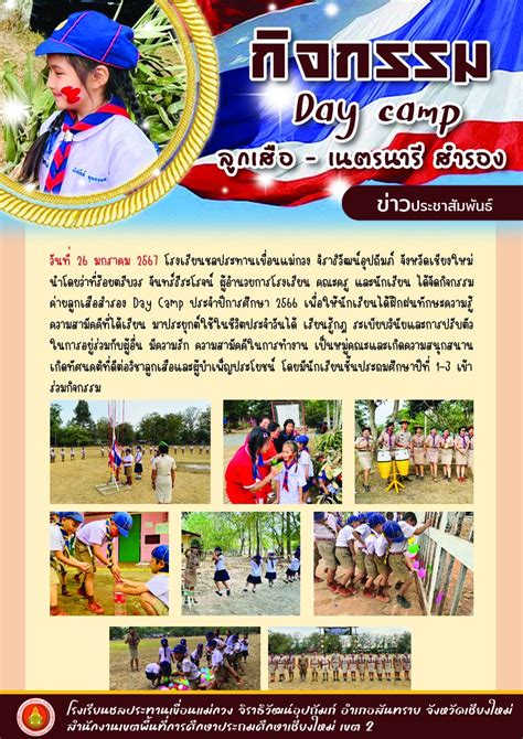 ในวันที่ โรงเรียนชลประทานเขื่อนแม่กวง จิราธิวัฒน์อุปถัมภ์