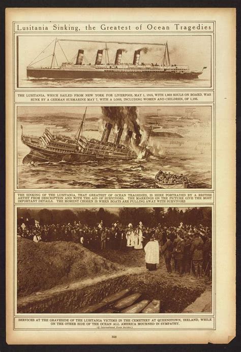 Lusitania Sinking Map