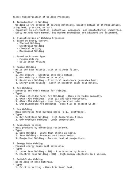 Welding Classification Pdf Welding Construction