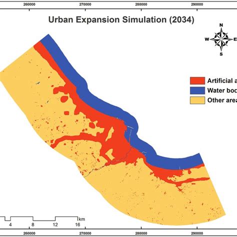 Urban Expansion For The Year 2034 Based On The 30 Year Simulation Download Scientific Diagram