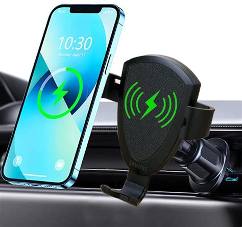 Jnuobi Wireless Car Charger Mount Qc Car Charger Included Max W Qi Fast Charging Phone