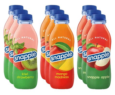 Snapple Juice Drink Variety Pack Lemonade And Tea All Natural Fruit 16