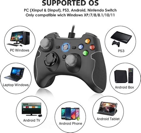 Easysmx Wired Gaming Controller Pc Game Controller Joystick With Dual Vibration Turbo And