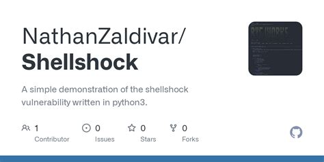 Github Nathanzaldivarshellshock A Simple Demonstration Of The