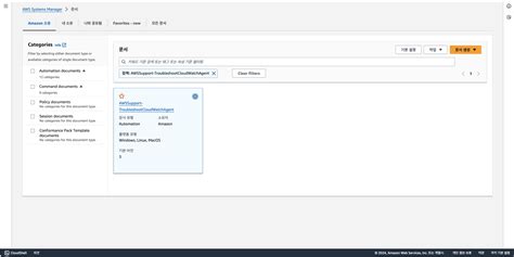 “awssupport Troubleshootcloudwatchagent” 자동화 런북을 사용하여 Ec2 인스턴스에서 실행 중인 Amazon Cloudwatch Agent