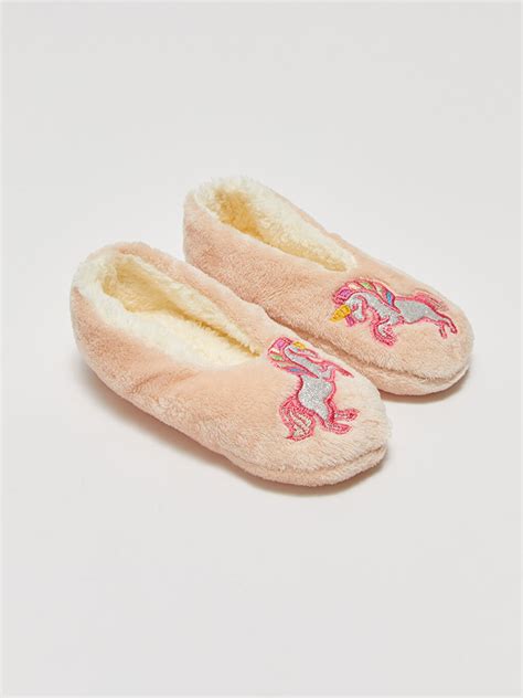 Lc Waikiki მოქარგული პლუში გოგონებისთვის სახლის წინდები W25341z4 J3n W25341z4 J3n Lc Waikiki