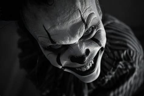 A Creepy Photo Of The Devil Smiling In Darkness Black And White Horror