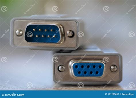 Close Up Of A Serial Port Stock Image Image Of Timisoara 181283697