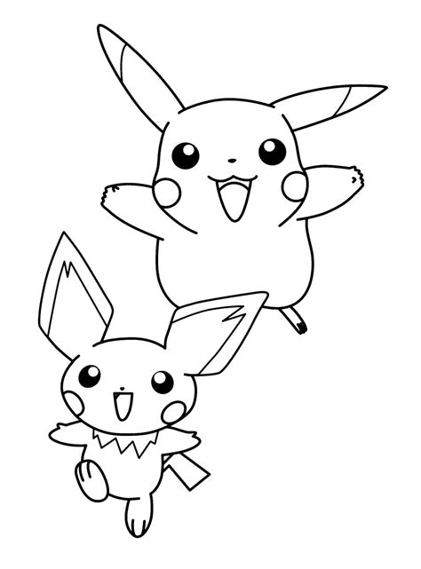 Kolorowanka Eevee I Pikachu Pobierz Wydrukuj Lub Pokoloruj Online Już Teraz