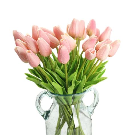 10 шт компл Pu тюльпаны Искусственные цветы Настоящее сенсорный Artificiales Para Decora мини